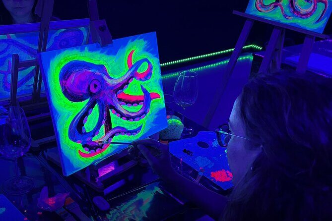 Fluorescent Painting Class with Wine in Barcelona - Is It Worth the Price?