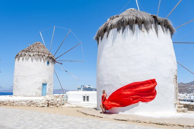 Flying Dress Mykonos Photoshoot - The Experience of Wearing a Flying Dress