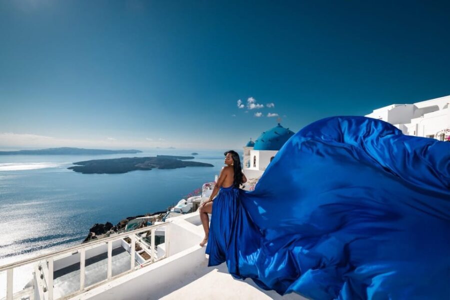 Flying dress Photoshoot in Santorini with Hotel Pickup - Practical Details and Considerations