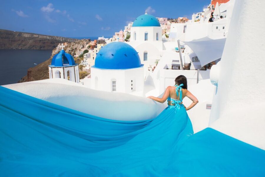 Flying Dress Santorini Photoshoot - What the Experience Includes