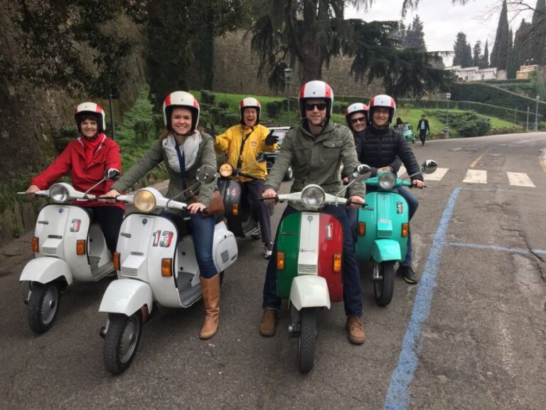 From Florence: Tuscan Countryside Vespa Tour with Tastings - Transportation and Group Size