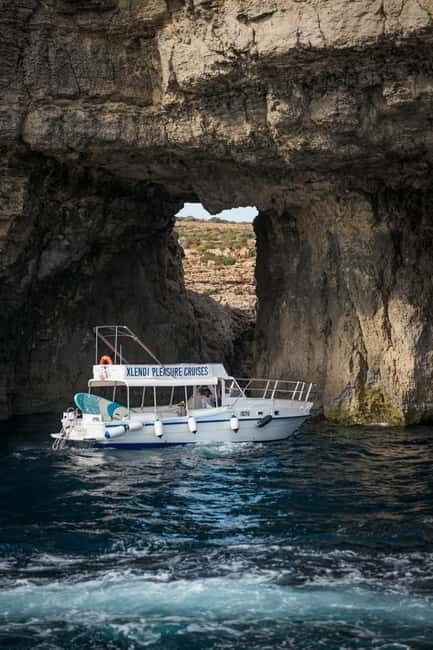 From Gozo:Around Comino, Blue Lagoon, Crystal Lagoon & Caves - Navigating the Coast and Caves