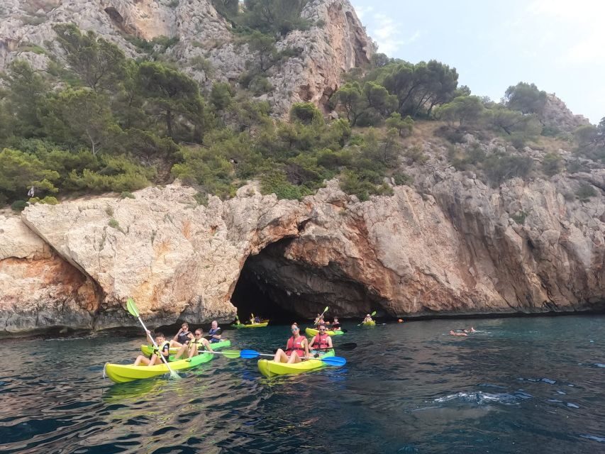Granadella: Caló, Cova Llop Marí, and Ambolo Kayak Trip - Breakdown of the Itinerary