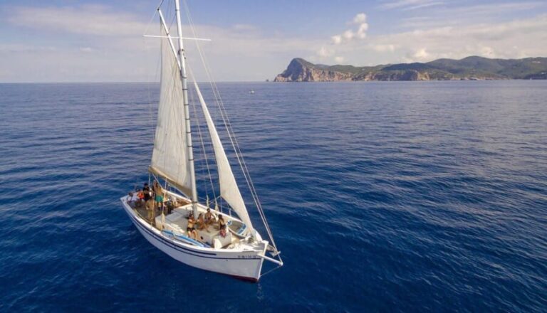 Ibiza: Private Sailboat with Premium Open Bar, Food & Music - Key Points