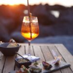 Italian aperitif at the sunset by the sea - An Elegant Aperitif on the Island of Ischia
