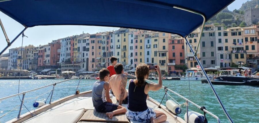 La Spezia: Cinque Terre, Portovenere, Golfo dei Poeti Cruise - Passing Le Rosse and Schiara