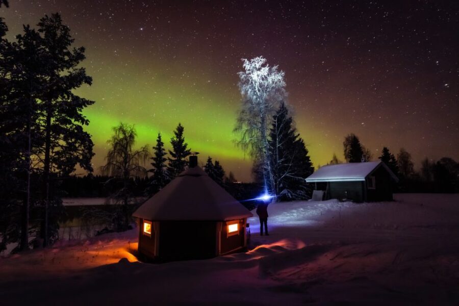 Levi: Northern Lights Tour by Minivan - The Stops & Atmosphere