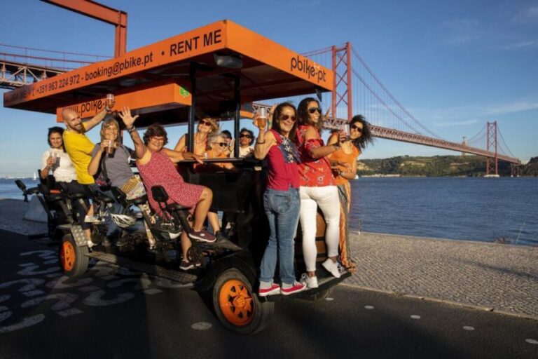 Lisbon: Fun Beer Bike by the Seafront