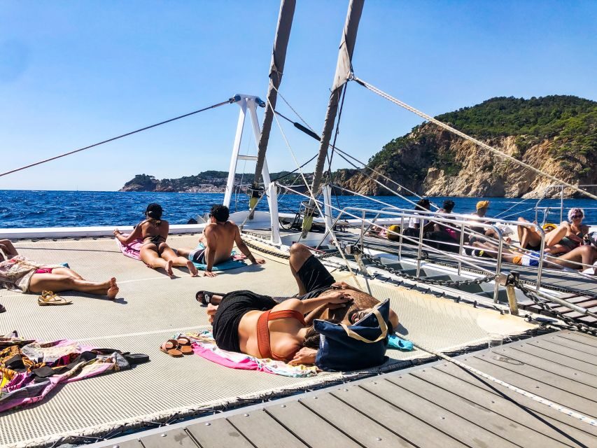 Lloret de Mar: Catamaran Sailing Cruise with BBQ and Drinks - The Itinerary