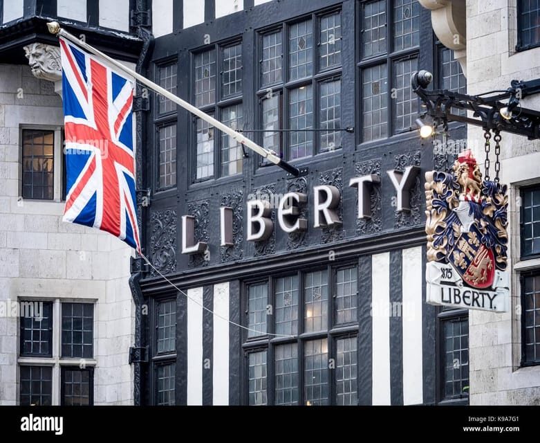 London: Department Stores Tour with Optional Afternoon Tea - A Royal Connection at Savile Row and Liberty