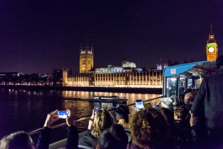 London: Nighttime Open-Top Bus Sightseeing Tour - Itinerary Breakdown and Key Landmarks