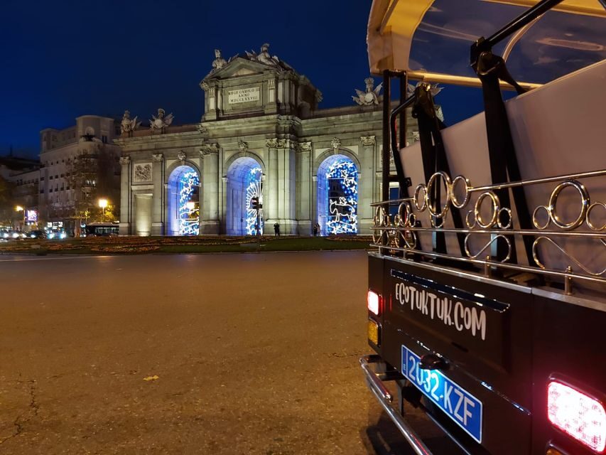 Madrid: Private Christmas Lights Tour by Eco Tuk-Tuk - Authentic Experiences Highlighted by Reviewers