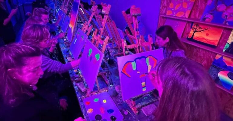 Málaga: Wine Gogh Glow Academy Paint and Sip Class - Value and Cost