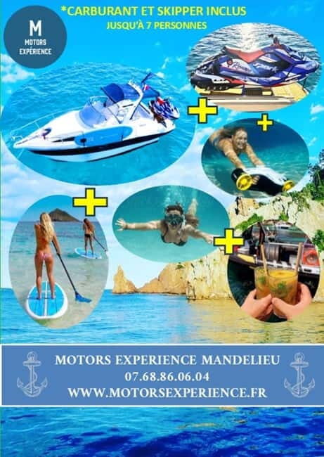 Mandelieu: Full day boat jet-ski paddle underwtaer scooter.. - The Lérins Islands: A Highlight