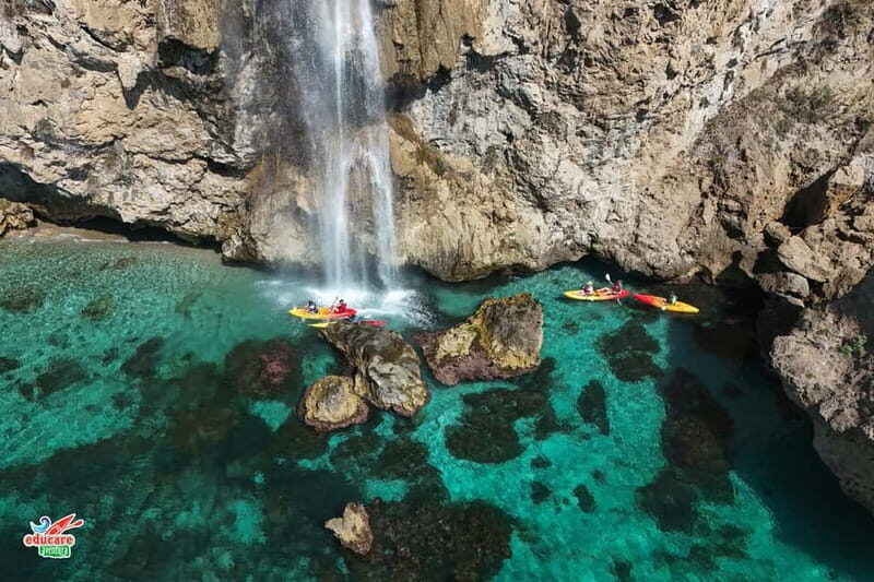 Nerja: Self-Guided Kayak Tour. Maro Waterfall. Support boat for the route. - Deep Dive into the Route & Stops
