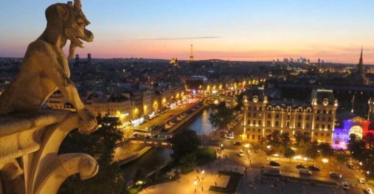 Paris: Night City Tour in a van for up to 7 people