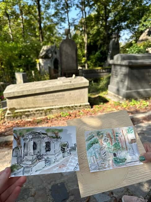 Père Lachaise Cemetery Watercolor Postcard Workshop in Paris - In-Depth Look at the Experience