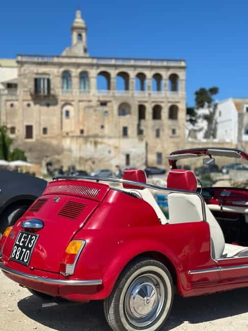 Polignano a Mare: coast & countryside Vintage tour by Fiat 500 SPIAGGINA - The Scenic Highlights of Polignano a Mare