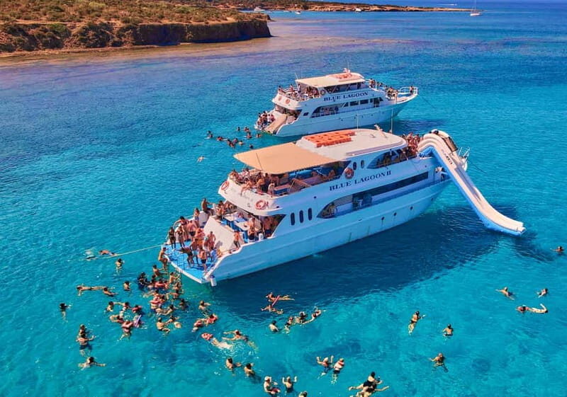 Polis: Paphos & Blue Lagoon Boat Cruise with Waterslide - The Itinerary: What to Expect at Each Stop