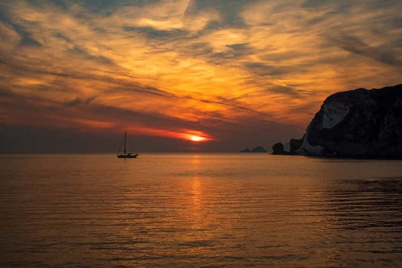 Ponza: Sunset by boat with aperitif and swim at Chiaia di Luna - The Itinerary in Detail