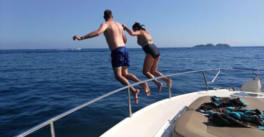 Positano and Amalfi Sharing swiming Li Gali Island - Following the Coast of Massa Lubrense to Punta Campanella