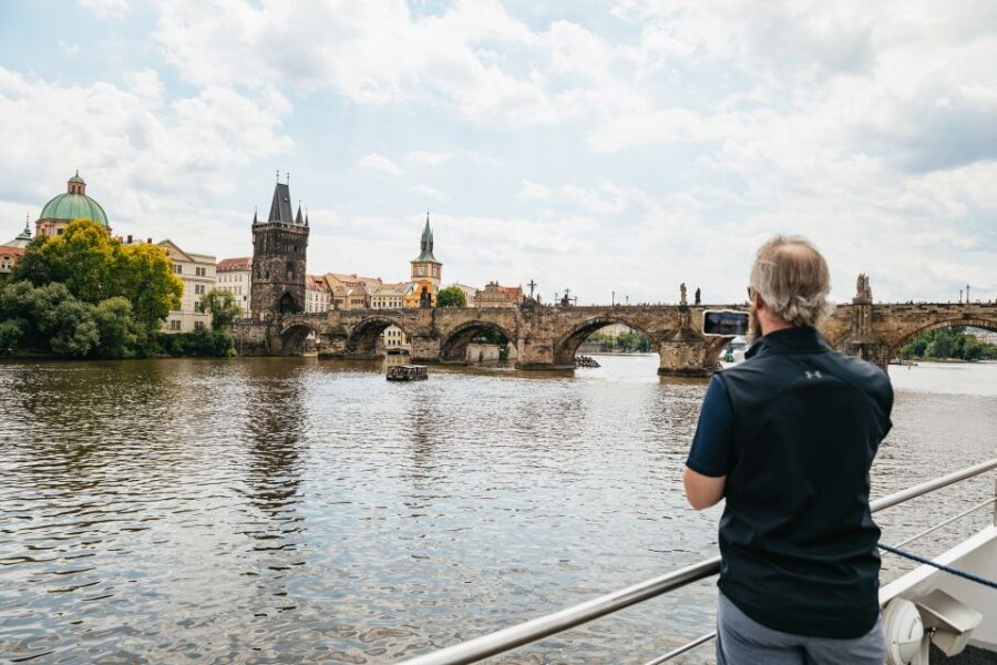 Prague: Vltava River Lunch Cruise in an Open-Top Glass Boat - The Itinerary in Detail