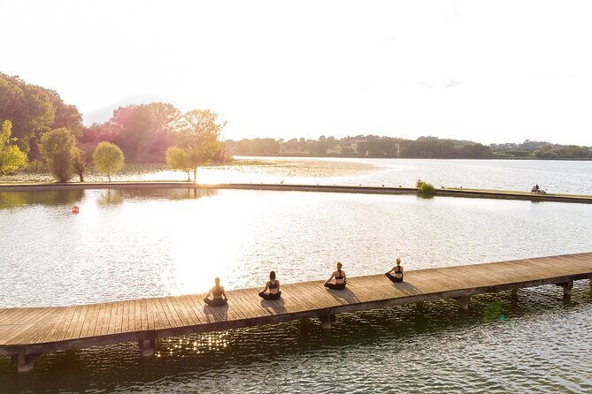 Relax and nature: Yoga lesson on the shore of the lake with picnic - The Yoga Lesson: A Holistic Practice