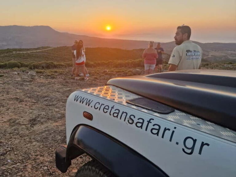 Rethymo: Landrover Safari Sunset Tour with Dinner and Drink - Day-by-Day Breakdown of the Itinerary