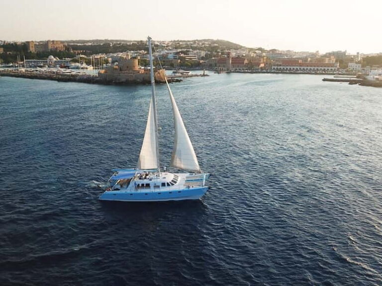 Rhodes: Catamaran Cruise with Snacks, Wine & Sunset Viewing - Deep Dive into the Itinerary