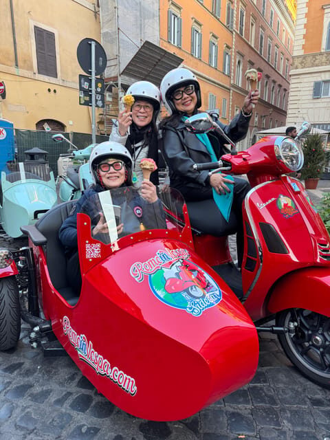 Rome in Vespa 90 min Vespa Sidecar PrivateTour with Gelato - Pricing and Value