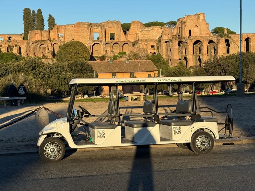 Rome: Private Golf Cart Tour in 3hours with Food Tasting - Whats Included and Whats Not