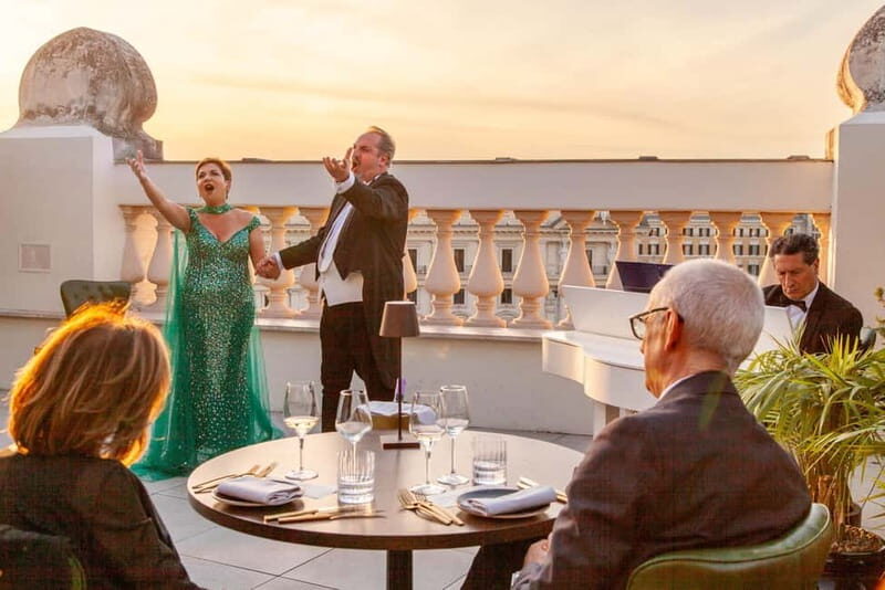 Rome: Rooftop Gourmet Dinner & Opera Performance - The Arrival and Seating