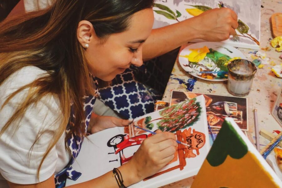 Rome: Tipsy Painting Class with Fine Wine and Arts - The Artwork — What You End Up With