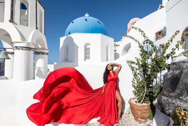 Santorini: Flying Dress Photoshoot **Dress Included** - The Itinerary: What to Expect