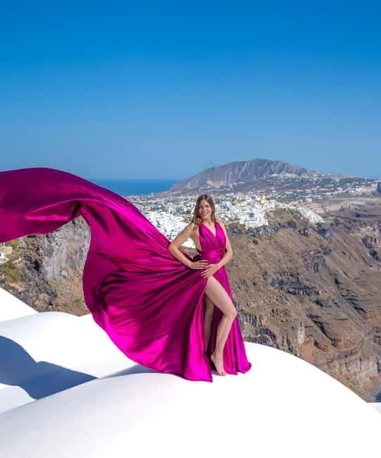 Santorini: Flying Dress Photoshoot with Edited Photos - The Experience of the Locations: Oia and Imerovigli