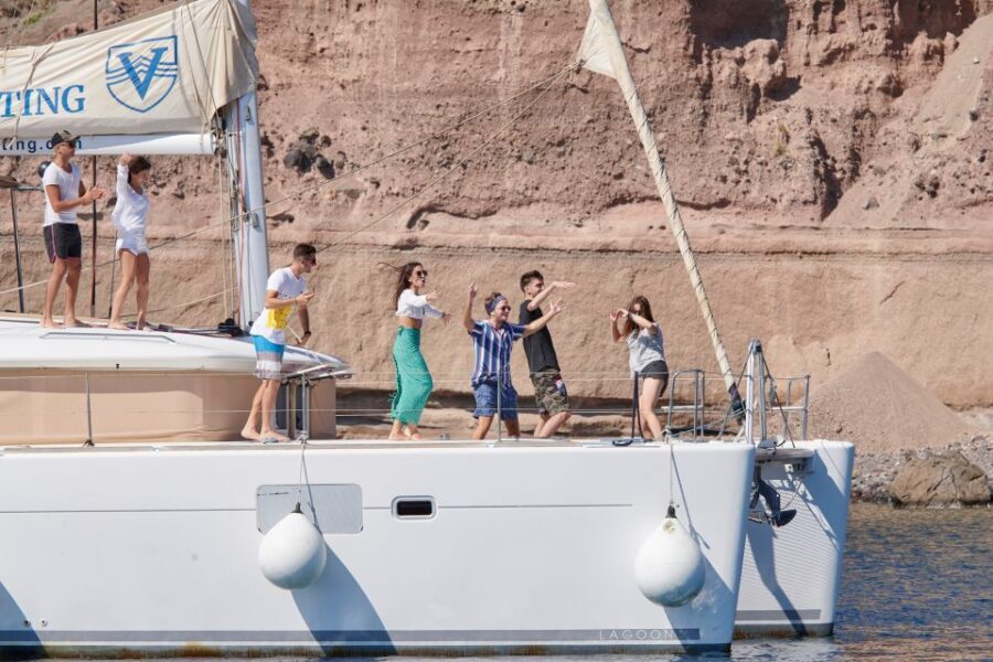 Santorini Gold Catamaran Cruise with Snorkel, BBQ & Open Bar - Authentic Experiences and What You Can Expect