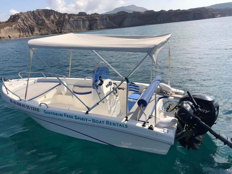 Santorini: License-Free Boat Rental with Ice, Water, & Fruit - The Itinerary and Stops