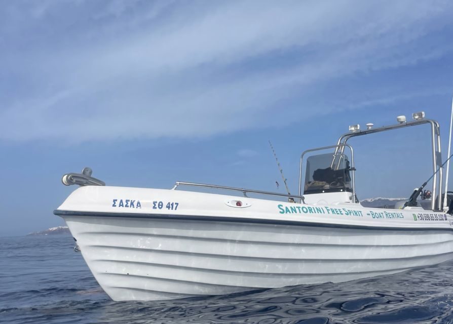 Santorini: License-Free Boat Rental with Snorkeling Gear - The Landscape and Water: What You’ll See