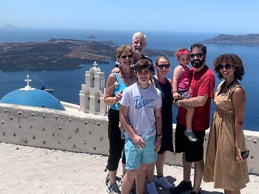 Santorini Panoramic Firostefani & Oia Blue Dome Private Tour - Transportation, Duration, and Guides