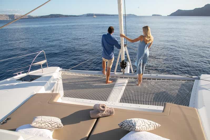 Santorini:Private Catamaran Tour with BBQ & Unlimited Drinks - The Experience of Comfort and Luxury