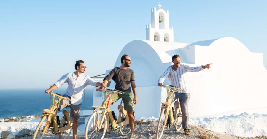 Santorini's Private Wooden E-Bike Tour with Lunch or Dinner - The Itinerary: From Perissa to Hidden Gems
