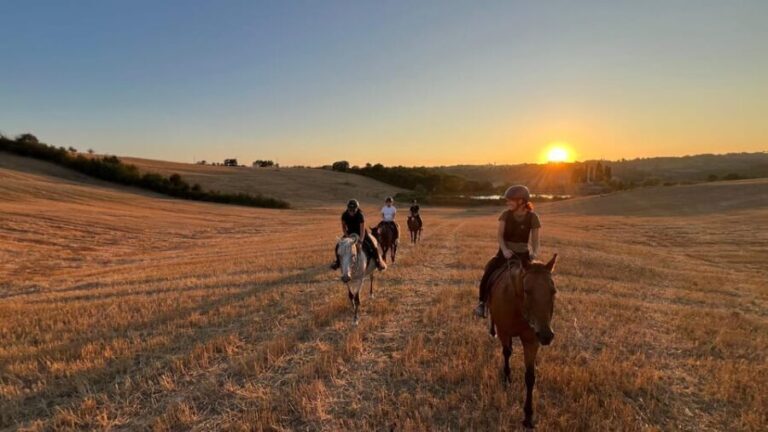 Siena: Horseback Riding with Siena in the background - Tasting Local Products