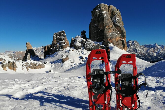 Snowshoe hike to the Cinque Torri - Introduction to the Snowshoeing Experience