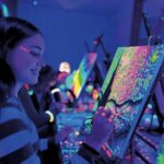 Valencia: Wine Gogh Glow Academy Paint and Sip Classes - What to Expect: Step by Step
