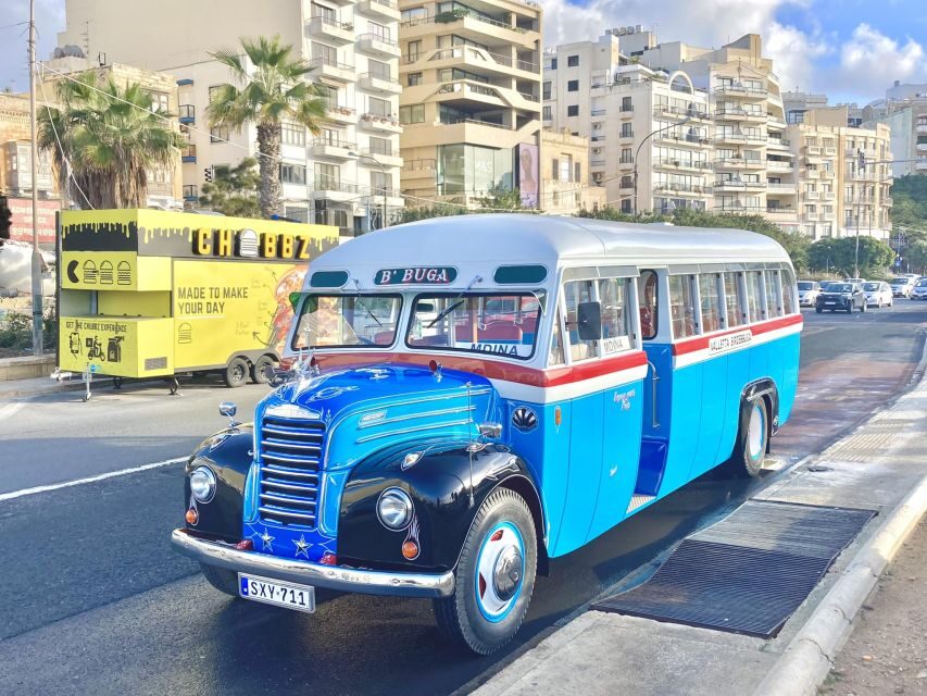 Valletta: Vintage Bus to Valletta, Sliema, Rabat & Mdina - Transportation and Timing: What to Expect