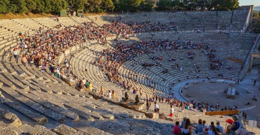 Watch a performance at ancient stage of Epidaurus - The visit to the Sanctuary of Asclepius