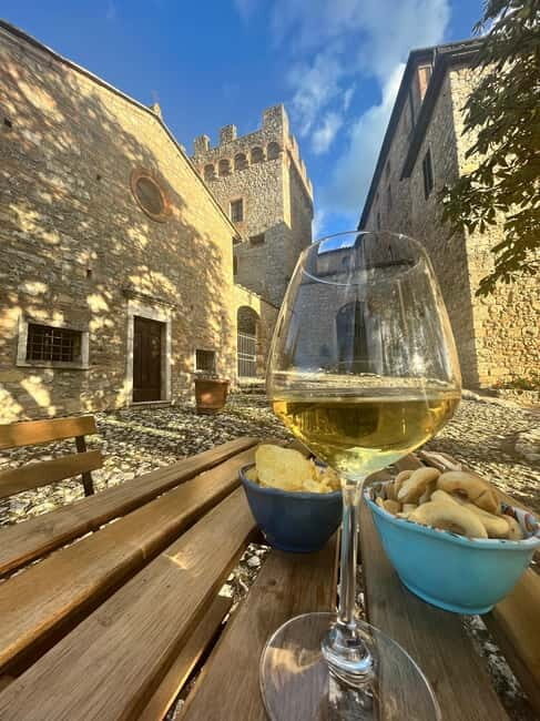 Wine aperitif at the Castle - The Journey Through the Castle and Vineyards