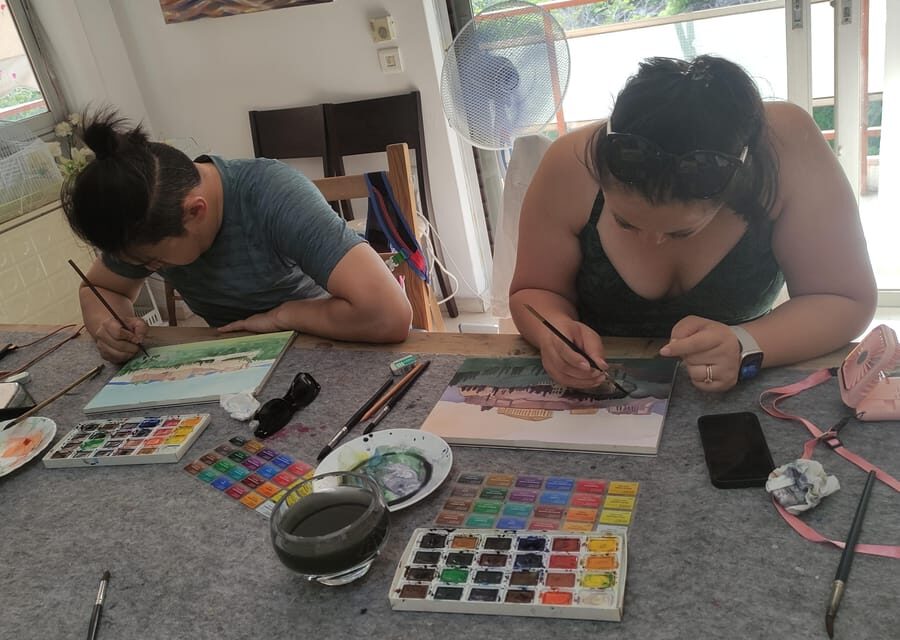 workshop for painting acropolis/landscape with local artist - The Experience From a Travelers Perspective