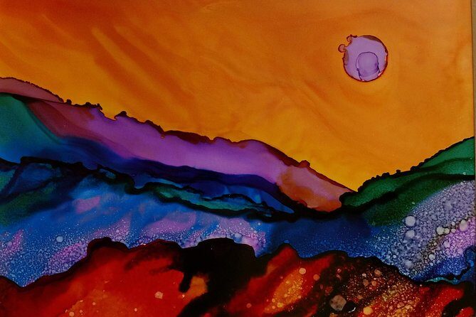 Alcohol Ink Landscape Art Class in Estes Park - A Step-by-Step Breakdown of the Workshop