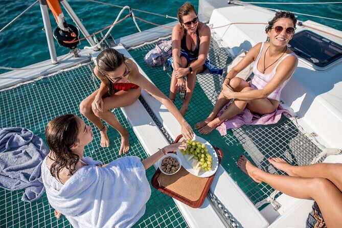 Athens Private Full day Catamaran cruise with meal & drinks - The Second Swim: Vagia Bay